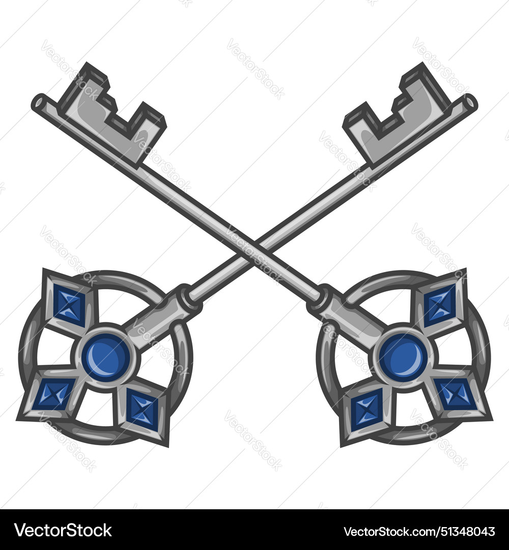 Keys for old locks Royalty Free Vector Image - VectorStock