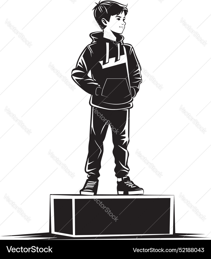 Masterful win 90 word euphoria in black logo icon Vector Image