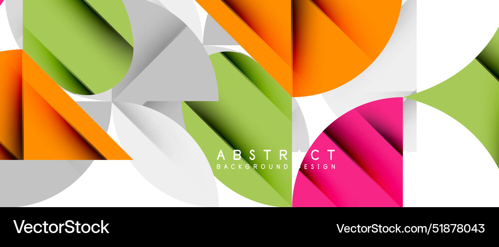 Minimal geometric elements on white petals round Vector Image