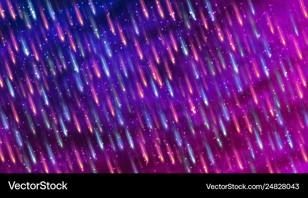 Sky with star fall Royalty Free Vector Image - VectorStock