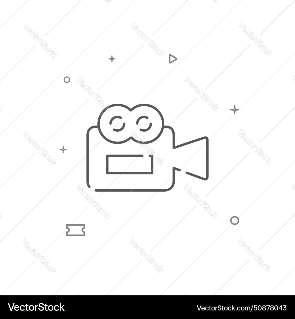 Video camera cameraman simple line icon symbol Vector Image