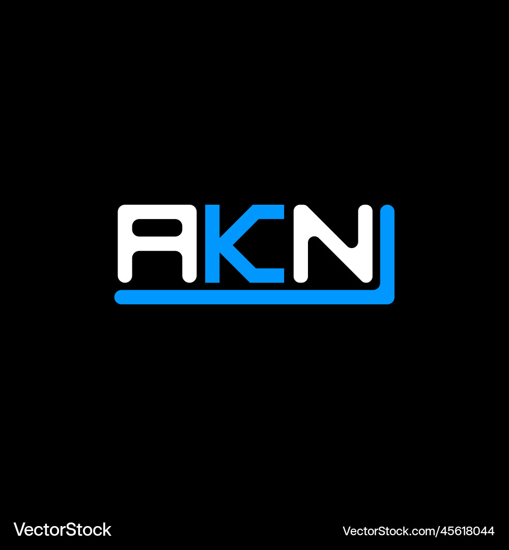 Akn letter logo creative design with graphic Vector Image