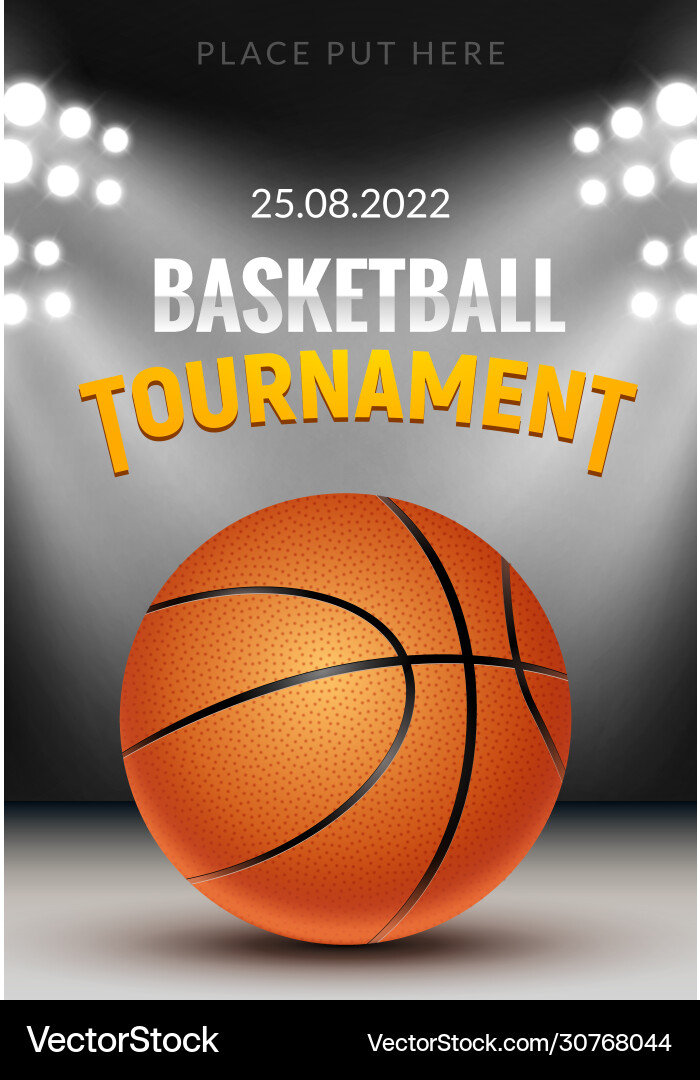 Basketball tournament background Royalty Free Vector Image