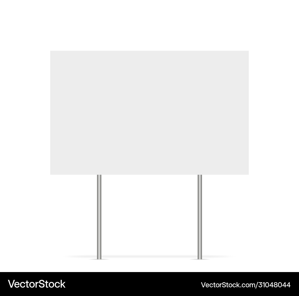 Blank Yard Sign - Isolated Royalty Free Vector Image
