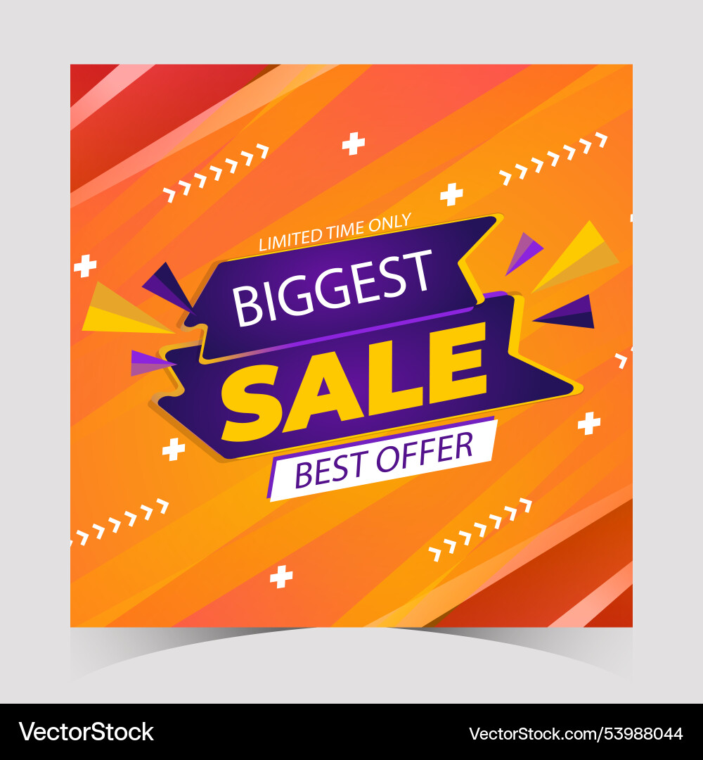 Flash sale discount banner super posts Royalty Free Vector