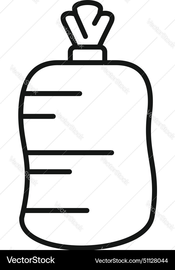Full trash plastic bag icon outline urban Vector Image