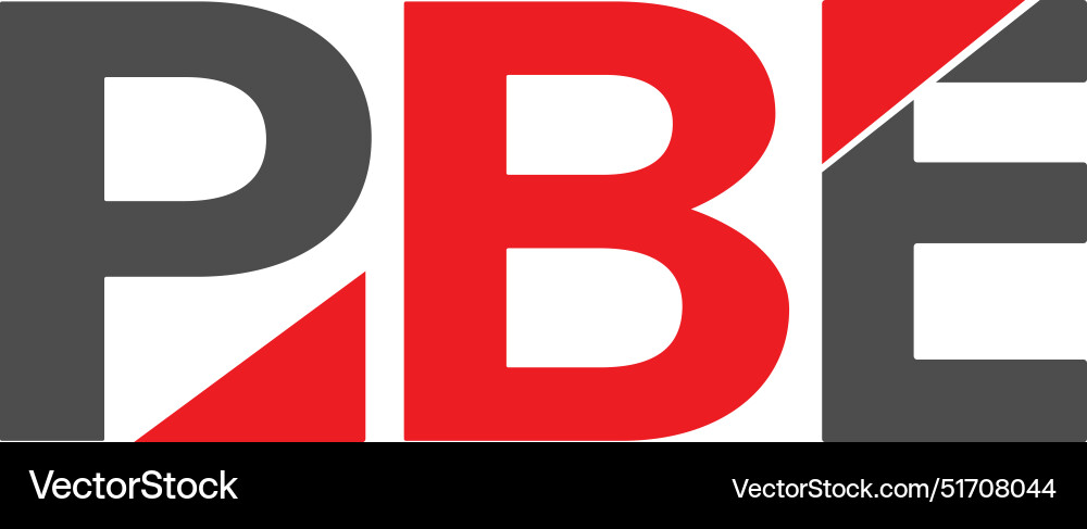 Letters pbe logo design pb or be icon Royalty Free Vector
