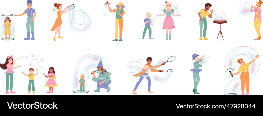 Soap bubbles icon set Royalty Free Vector Image