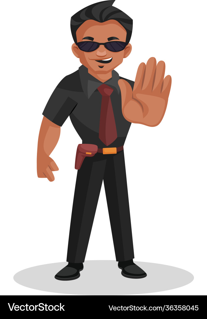 Bodyguard cartoon Royalty Free Vector Image - VectorStock