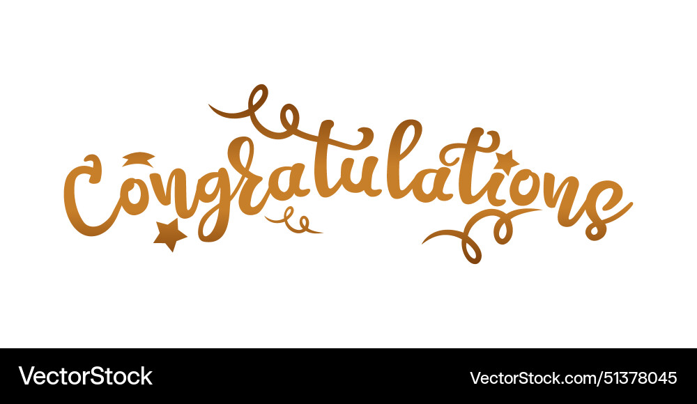 Congratulations word design Royalty Free Vector Image