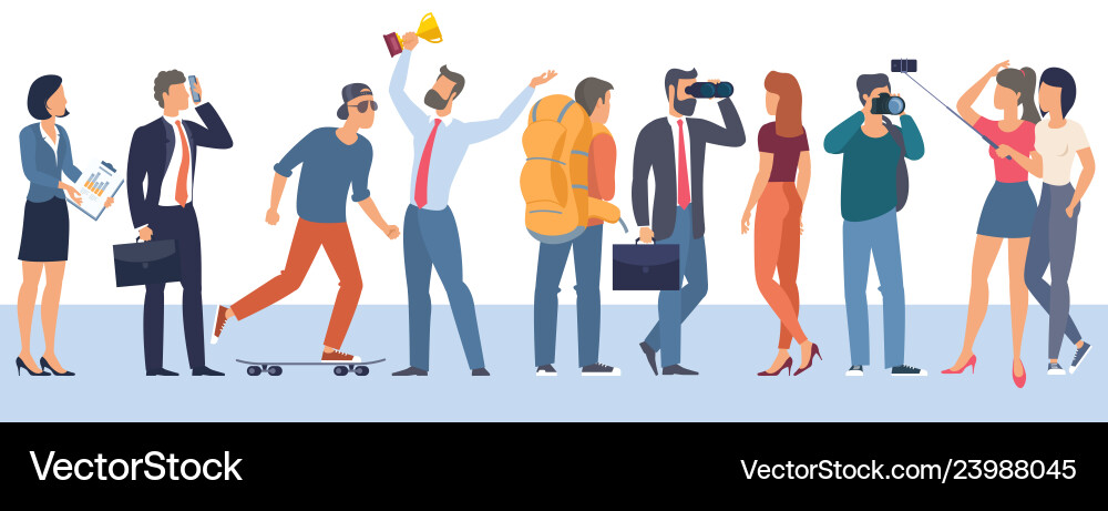 Diverse Group of People Activities Royalty Free Vector Image
