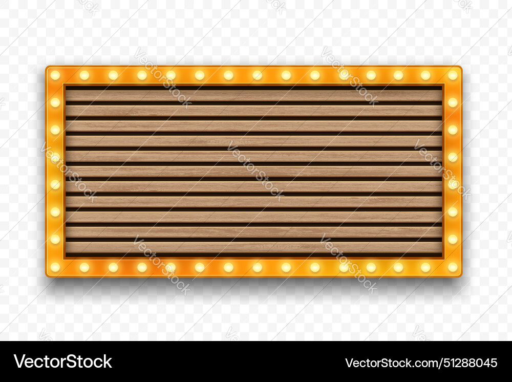 Signboard made from wooden slats Royalty Free Vector Image