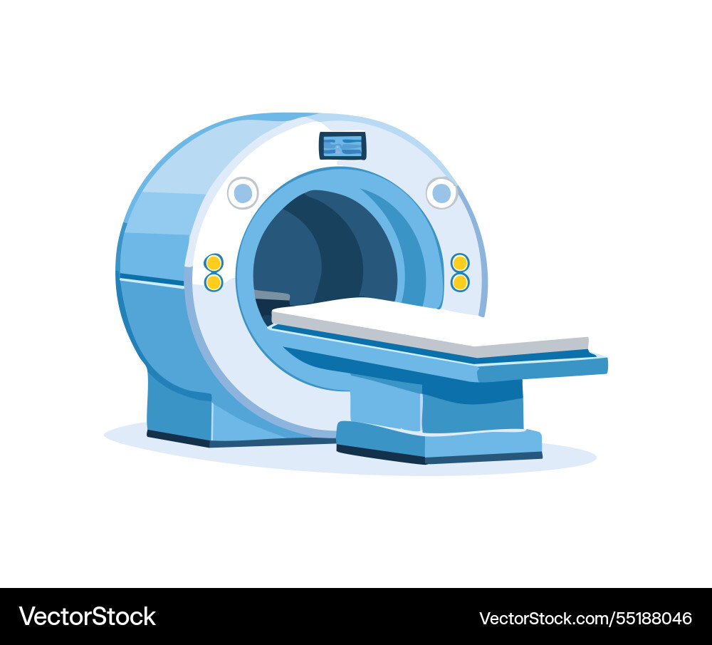 A ai mri machine simple Royalty Free Vector Image