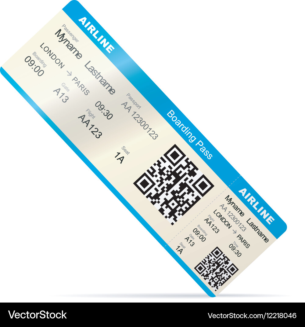 Bording pass Royalty Free Vector Image - VectorStock