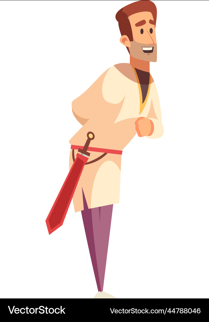 Caroon medieval man Royalty Free Vector Image - VectorStock