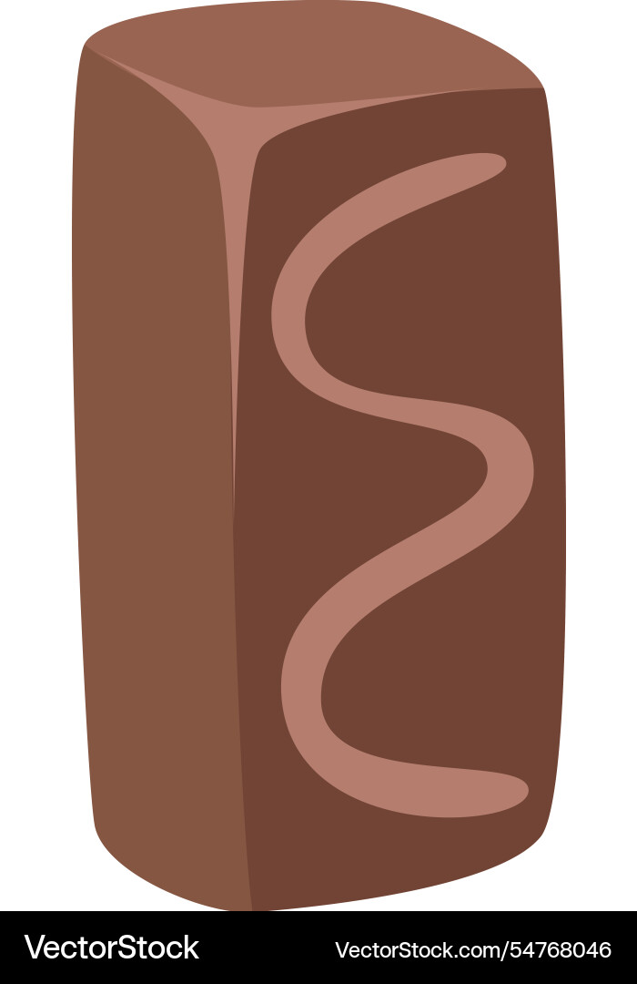 Creamy Milk Chocolate Bar - Stylized S Royalty Free Vector