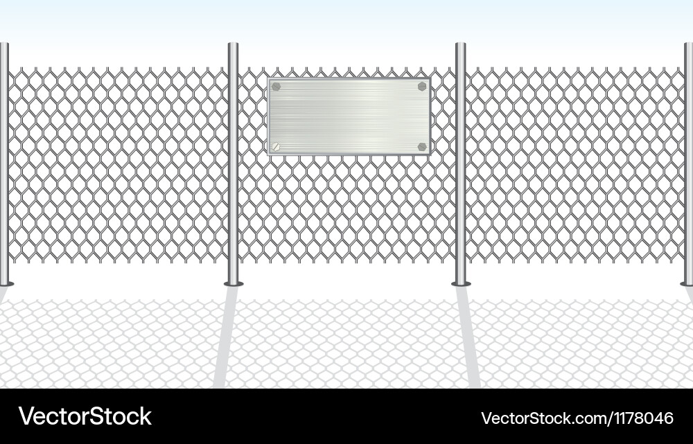 Metal Chain Link Fence Royalty Free Vector Image