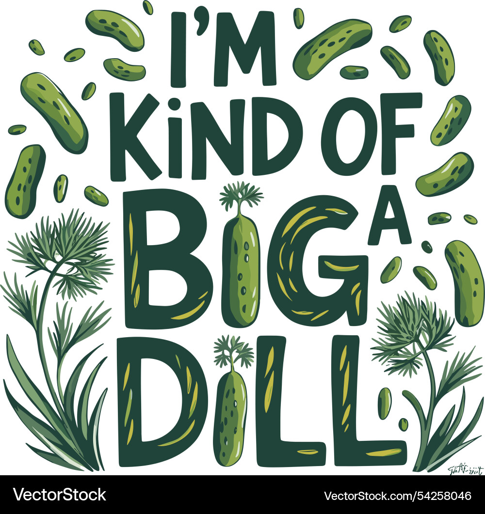 Playful pickle design for t-shirt Royalty Free Vector Image