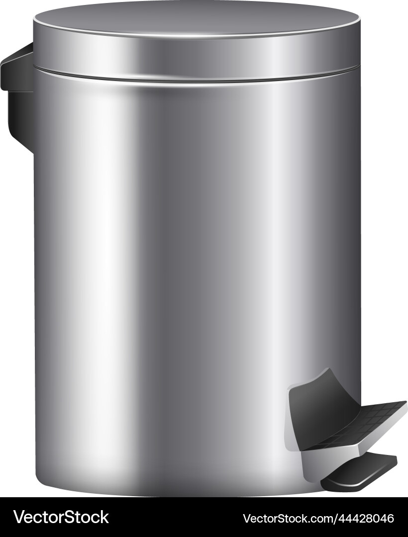 Realistic trash can Royalty Free Vector Image - VectorStock