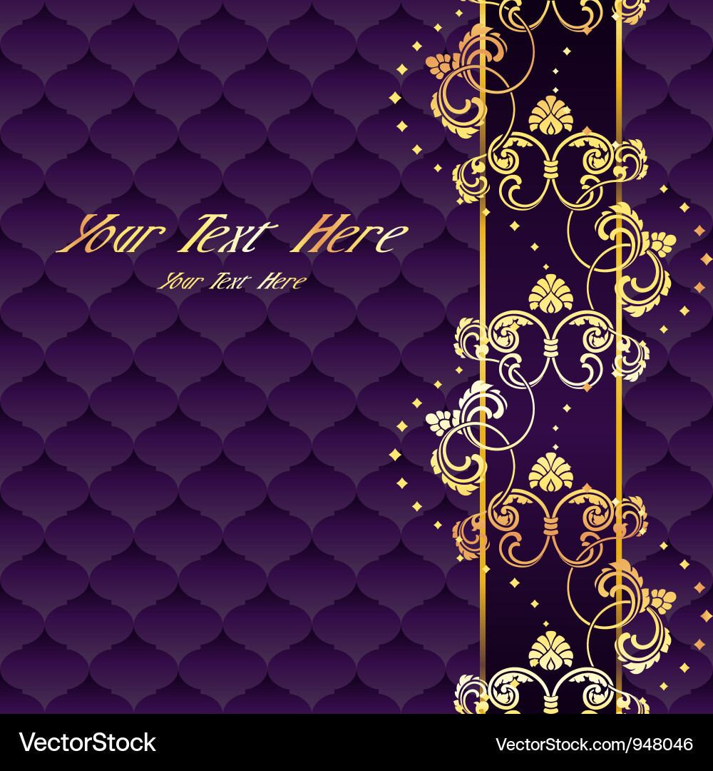 Rococo Purple Background Royalty Free Vector Image