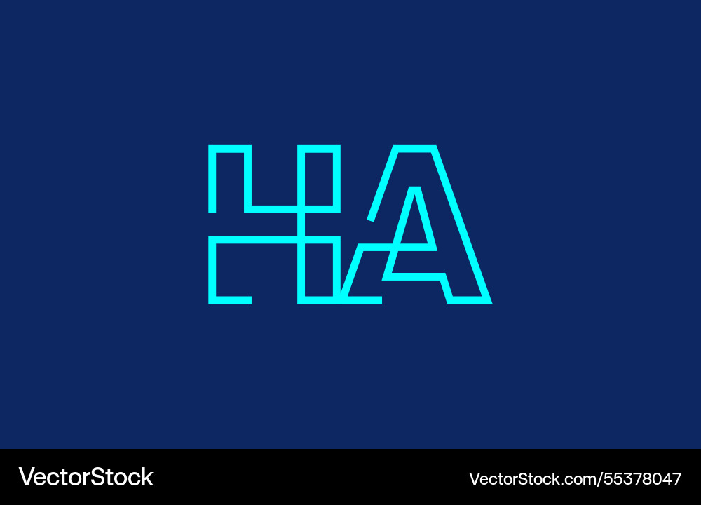 Blue abstract typography design with stylized Vector Image
