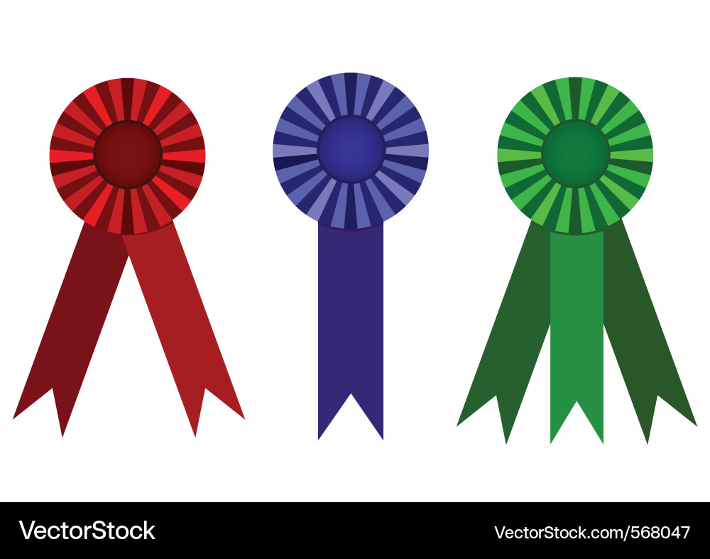 Colorful Award Ribbon Set Royalty Free Vector Image