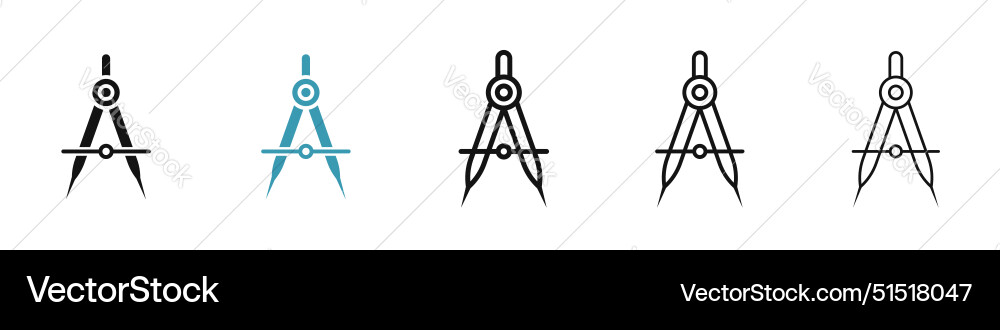 Drafting compass icon Royalty Free Vector Image