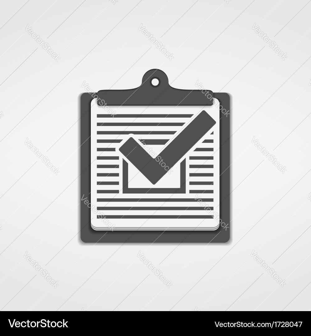 Prüfliste Icon Lizenzfreies Vektorbild - VectorStock