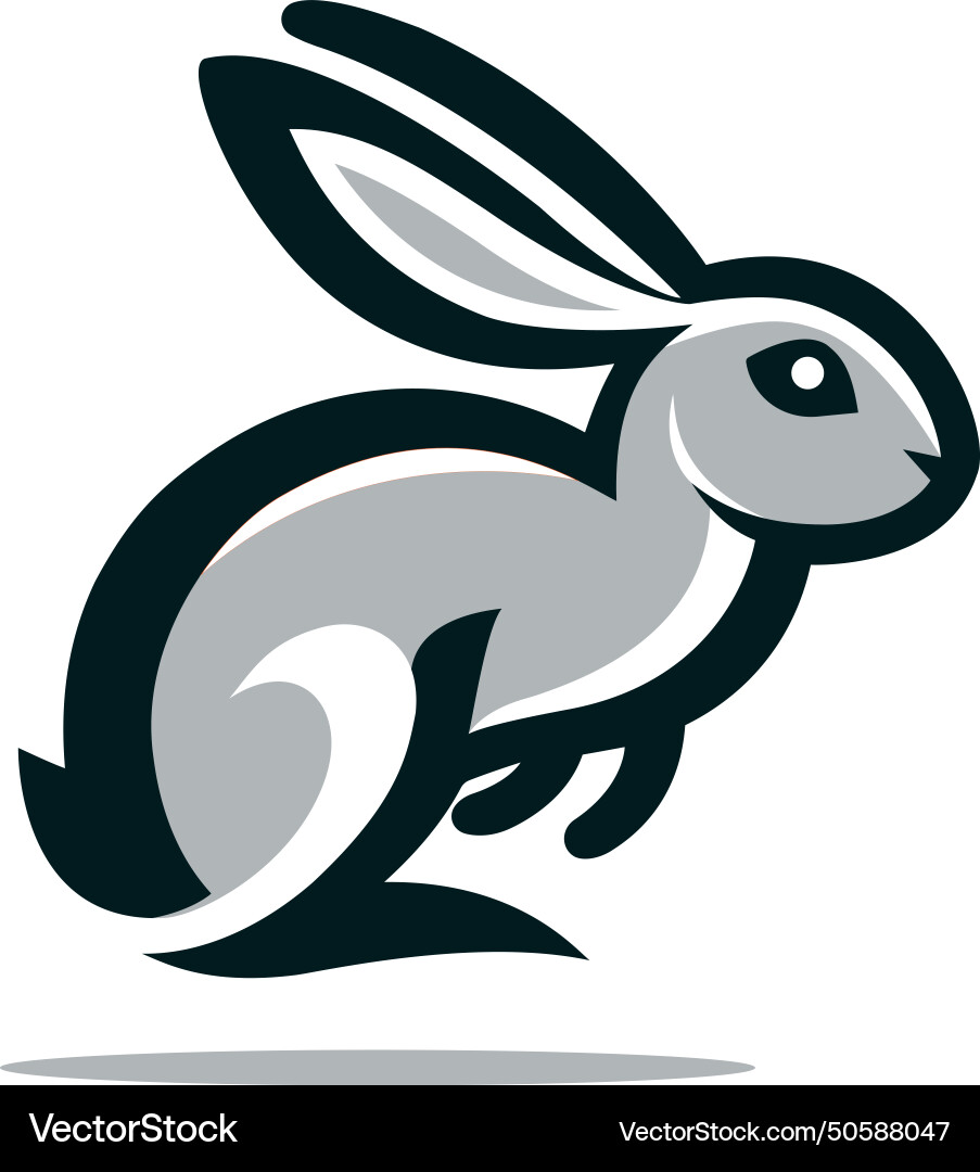 Rabbit logo Royalty Free Vector Image - VectorStock