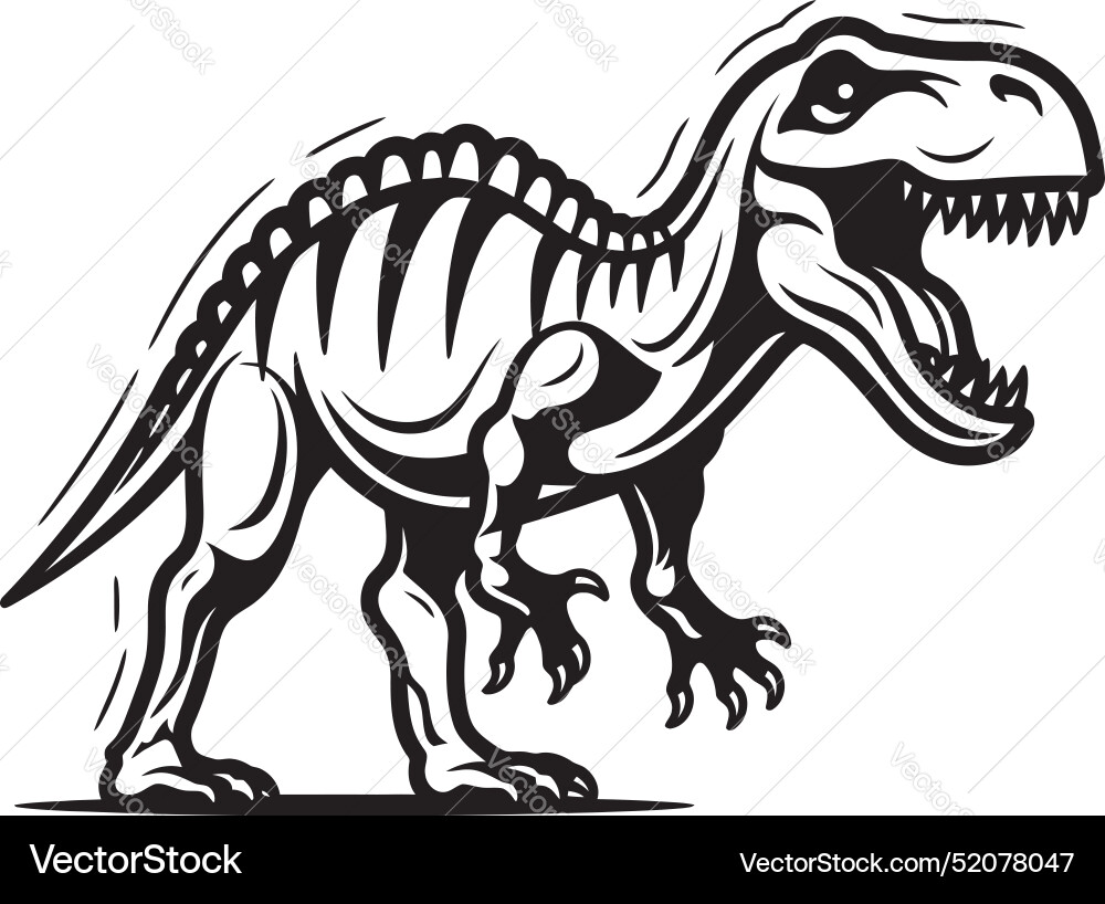 Rex resurgence t skeleton logo design icon Vector Image