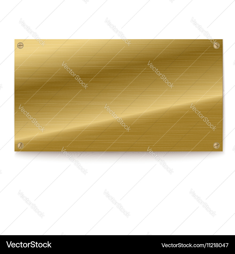 Shiny brushed metal plate banners on white Vector Image