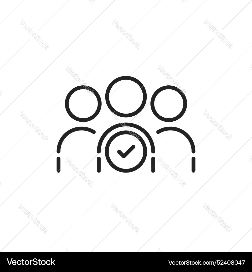 Thin line membership icon like check new client Vector Image