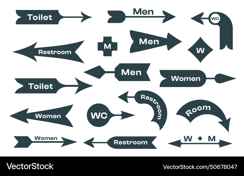 Vintage arrow retro direction guide signs Vector Image