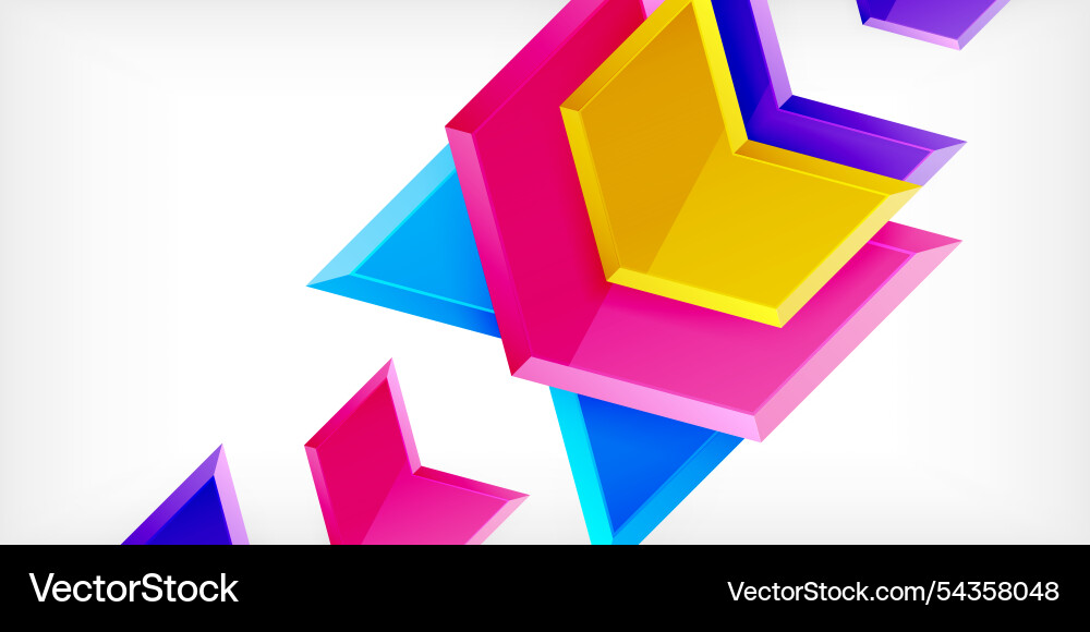3d arrow techno design template Royalty Free Vector Image