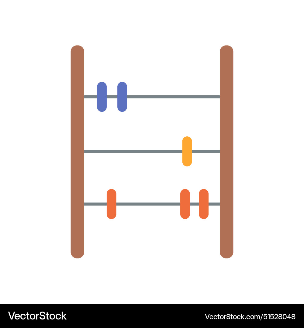 Abacus with colorful beads to learn counting Vector Image