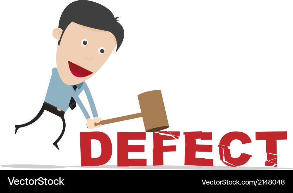 Cartoon businessman use hammer smash prob Vector Image