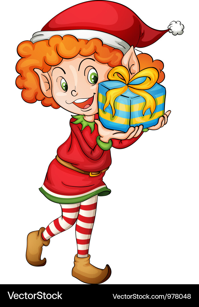 Christmas elf Royalty Free Vector Image - VectorStock