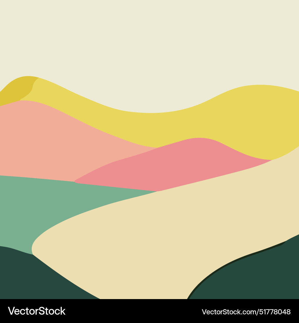 Colorful abstract hills Royalty Free Vector Image