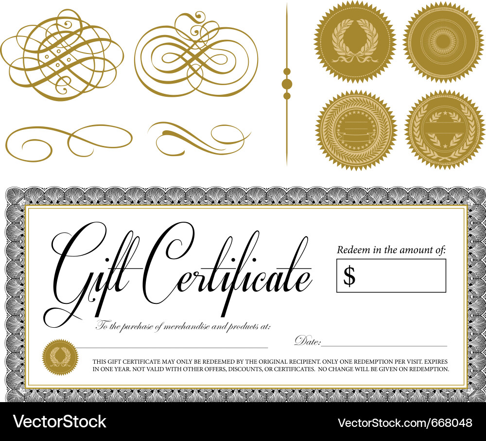Gift certificate Royalty Free Vector Image - VectorStock
