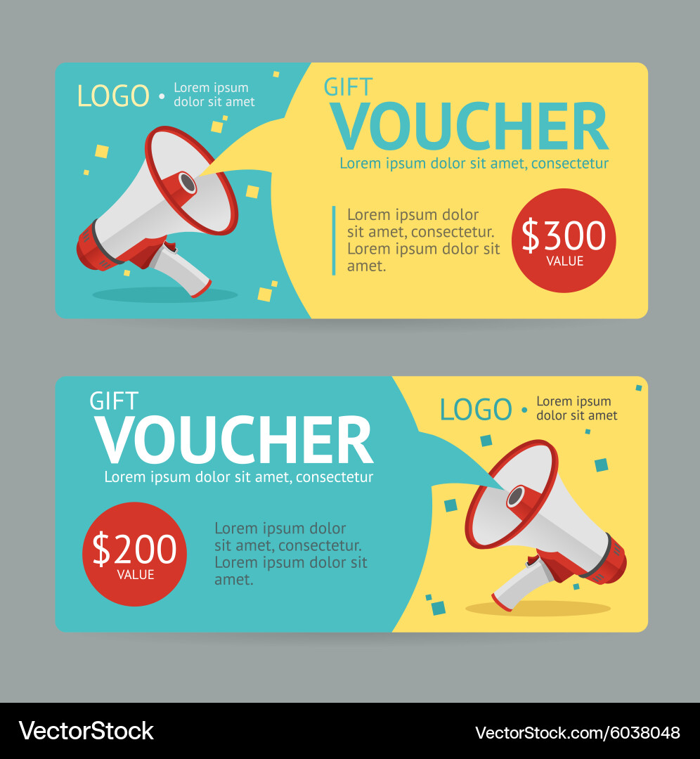 Gift voucher Royalty Free Vector Image - VectorStock