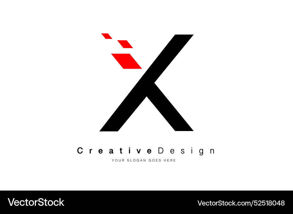 Minimalist letter x logo design with sleek modern Vector Image