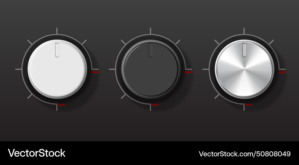 Adjustment dial set Royalty Free Vector Image - VectorStock