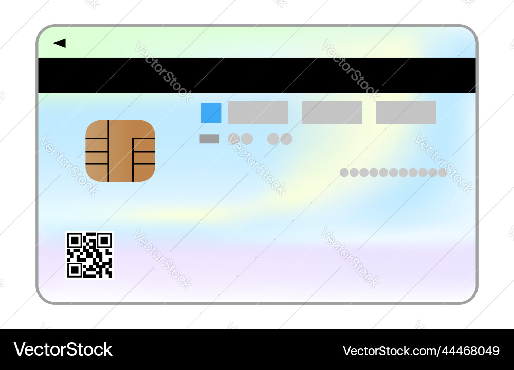 Back side of my number card Royalty Free Vector Image