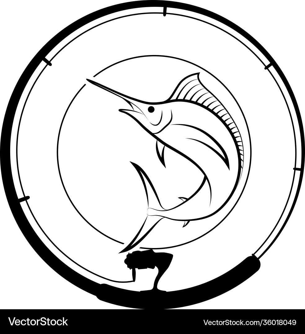 Billfish Fishing Award Royalty Free Vector Image