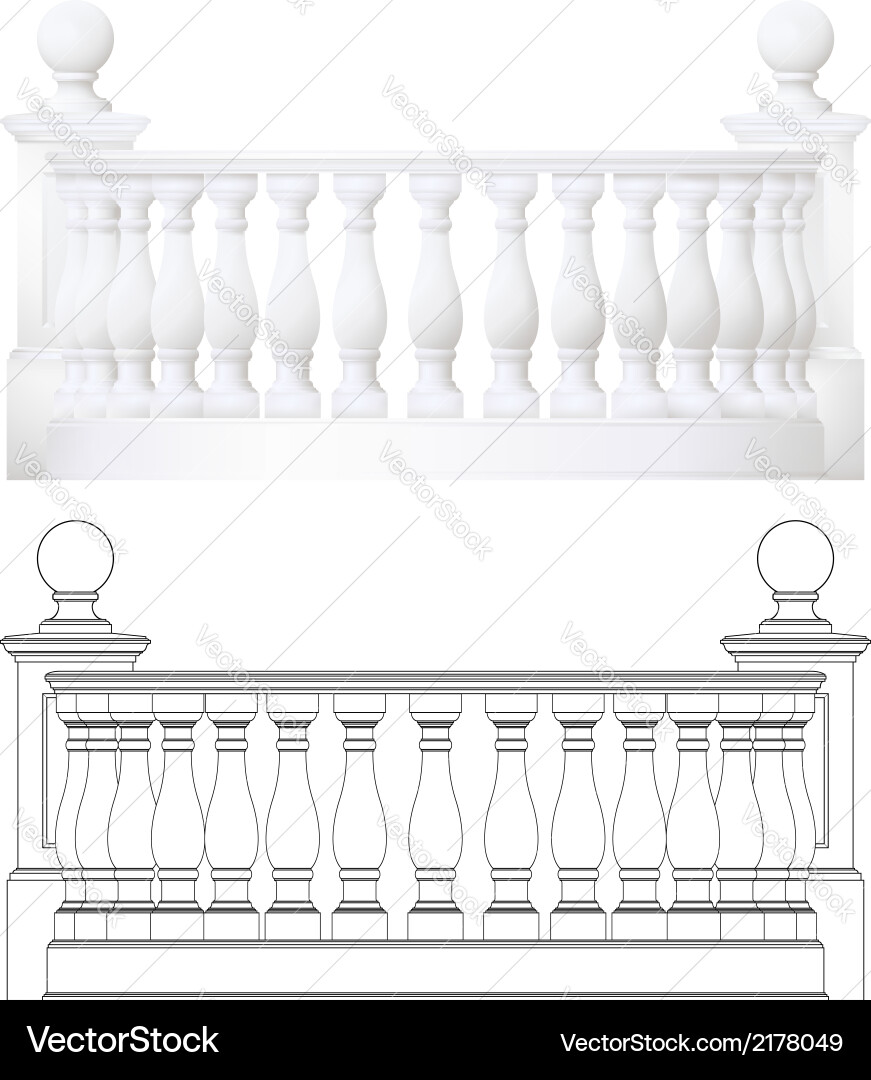 Classical Balcony Railing Royalty Free Vector Image