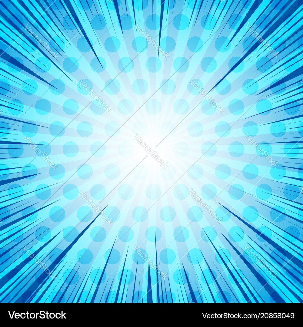 Comic book page blue light background Royalty Free Vector