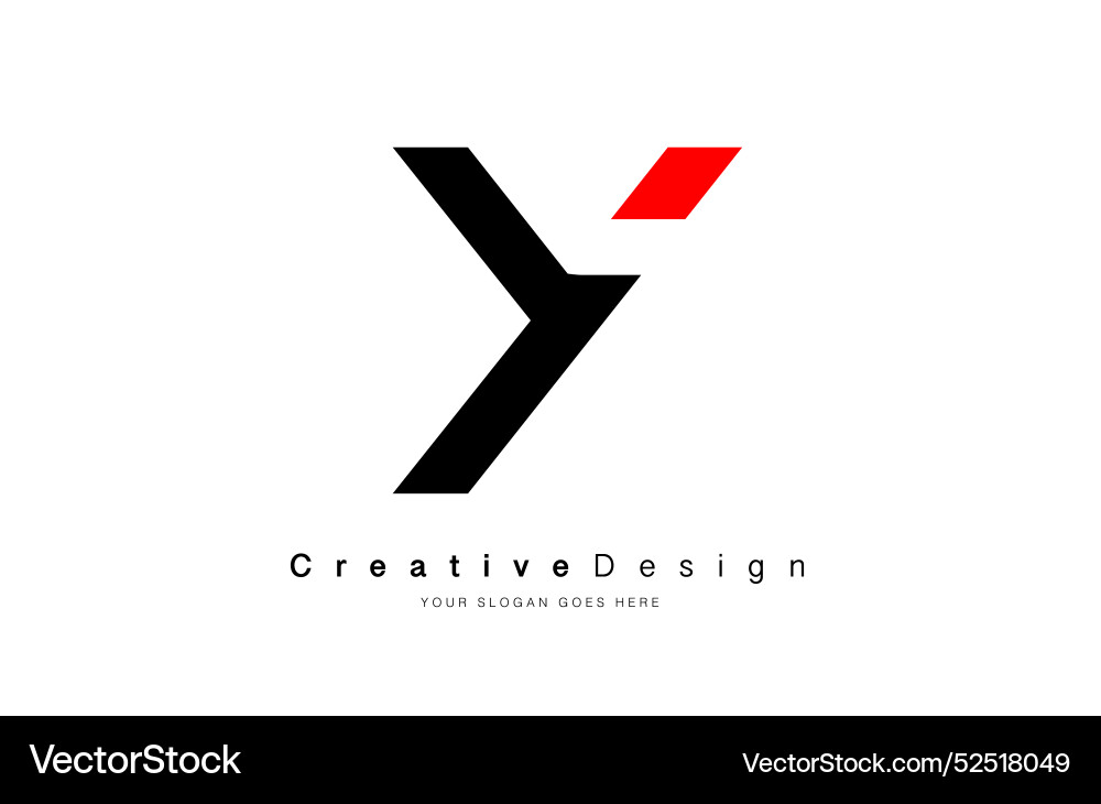 Minimalist letter y logo design with sleek modern Vector Image