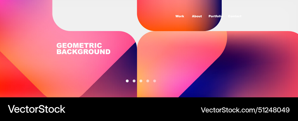 Square internet web page design template Vector Image