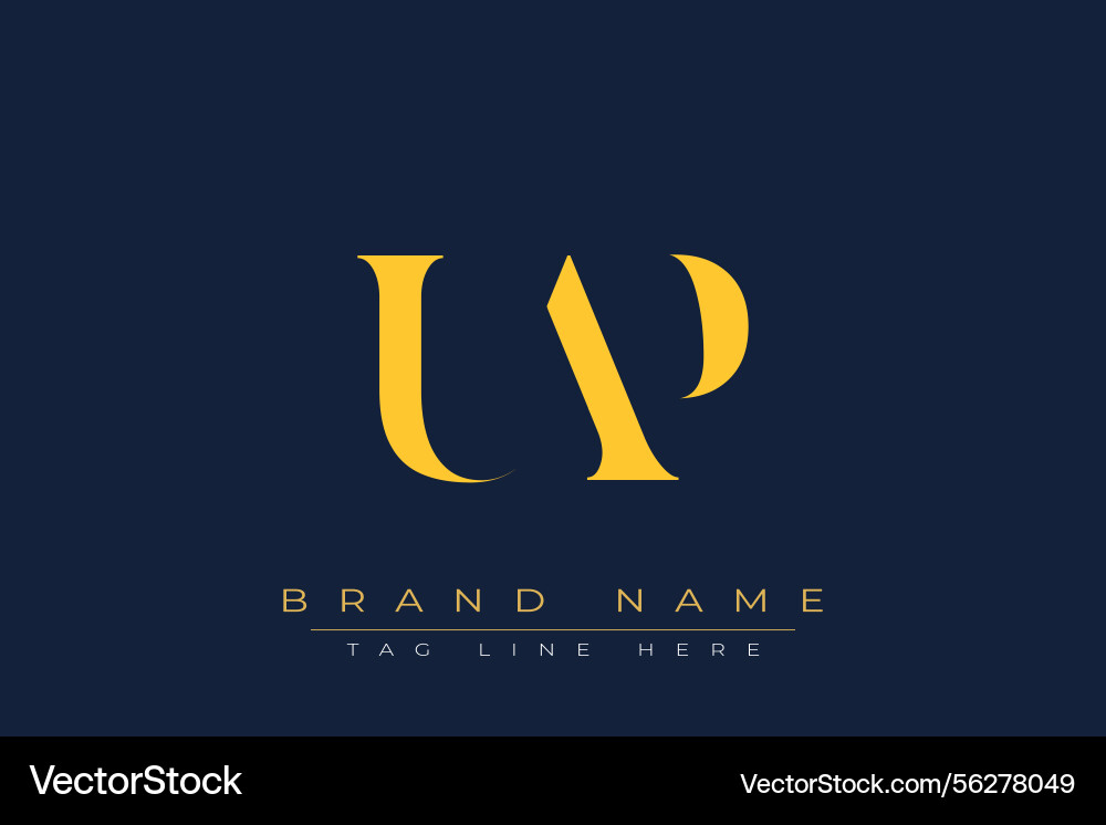 Uap abstract letter logo design Royalty Free Vector Image