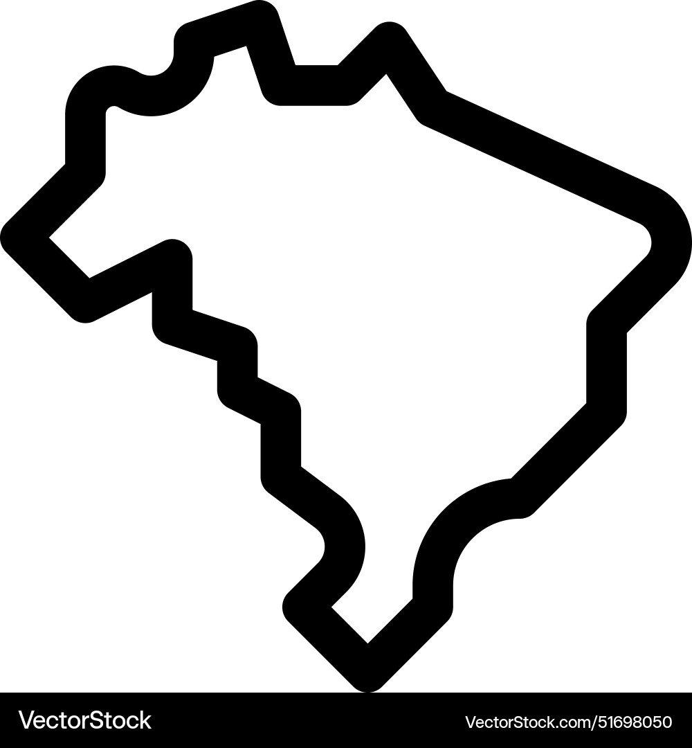 Brazil icon thin linear style design isolated Vector Image